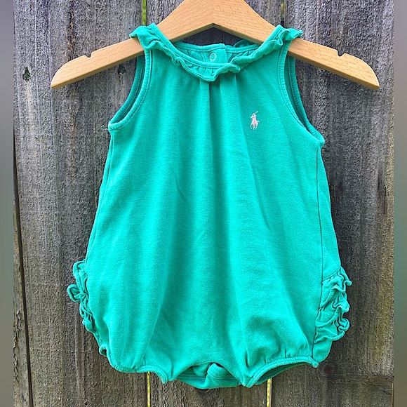 Ralph Lauren | One Pieces | Ralph Lauren Sleeveless Ruffle Butt Bubble ...